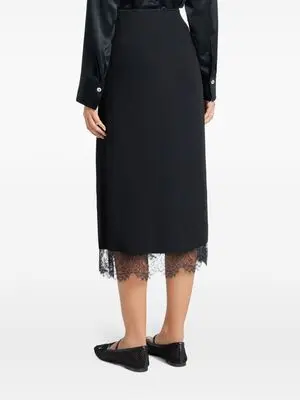 Vince Lace Paneled Skirt
