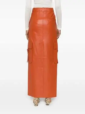 Zimmermann Illustration Leather Maxi Skirt