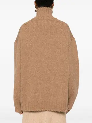 JIL SANDER High-neck Sweater - Brown