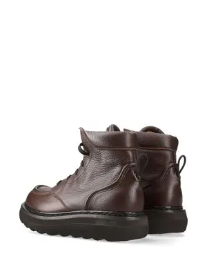 Premiata Leather Lace-up Ankle Boots