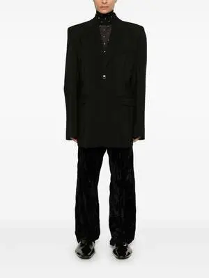 Vetements Logo-embroidered Blazer - Black