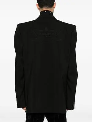 Vetements Logo-embroidered Blazer - Black