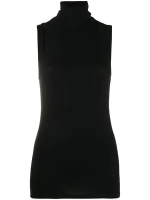 Majestic Filatures Roll-neck Sleeveless Top