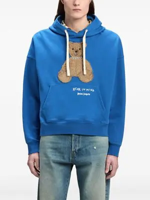 Palm Angels Bear Appliqué Hoodie