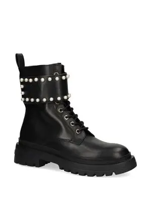 Moschino Faux-pearl Combat Boots