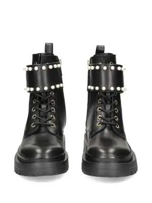 Moschino Faux-pearl Combat Boots