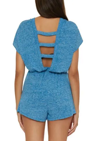 BECCA By Rebecca Virtue Burnout Jersey Cover-up Romper - Lagoon