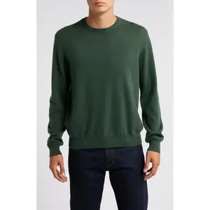 Lorenzo Uomo Merino Wool And Cashmere Crewneck Sweater - Kale