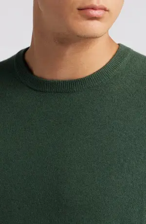 Lorenzo Uomo Merino Wool And Cashmere Crewneck Sweater - Kale