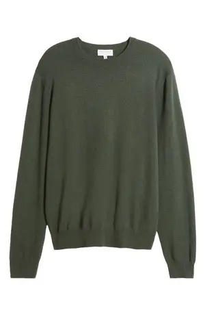Lorenzo Uomo Merino Wool And Cashmere Crewneck Sweater - Kale