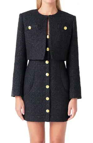 Endless Rose Crop Tweed Jacket