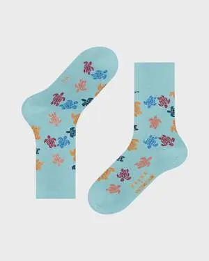 Vilebrequin Socks Rondes Des Tortues Multicolores X Falke Socks Socks4 - Blue