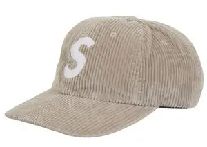 Supreme Corduroy S Logo 6 Panel Cap Stone