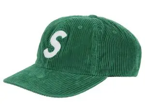 Supreme Corduroy S Logo 6-panel Cap - Green