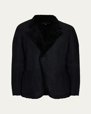 Giorgio Armani Suede Shearling Jacket