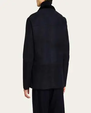 Giorgio Armani Suede Shearling Jacket