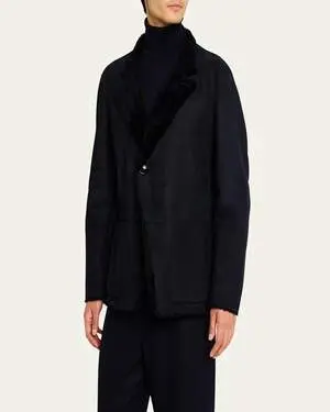 Giorgio Armani Suede Shearling Jacket