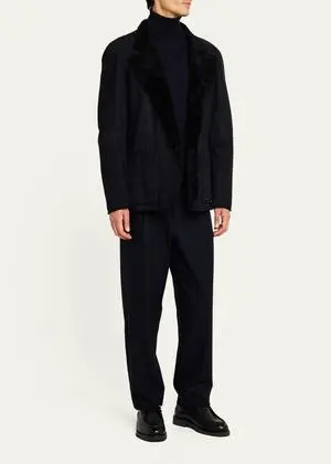 Giorgio Armani Suede Shearling Jacket