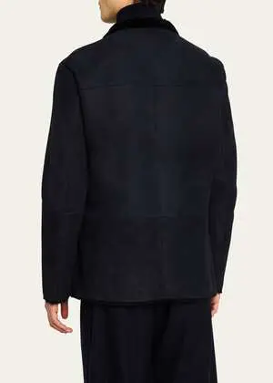 Giorgio Armani Suede Shearling Jacket