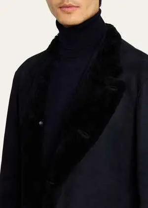 Giorgio Armani Suede Shearling Jacket