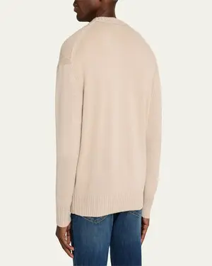 FRAME Wool-cashmere Crewneck Sweater - Grey Beige