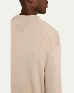 FRAME Wool-cashmere Crewneck Sweater - Grey Beige
