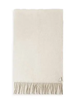 Prada Silk And Cashmere Scarf Beige