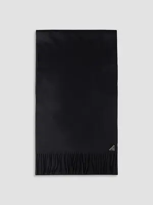 Prada Silk And Cashmere Scarf - Black