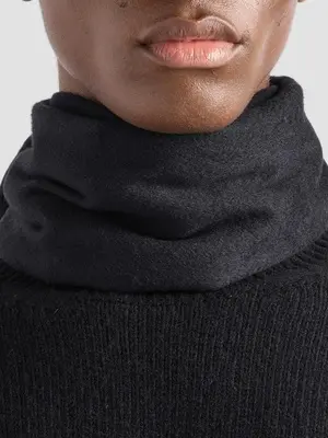 Prada Silk And Cashmere Scarf - Black