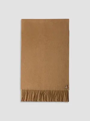 Prada Silk And Cashmere Scarf Brown