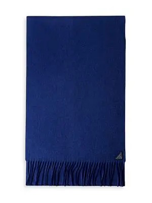 Prada Silk And Cashmere Scarf Navy