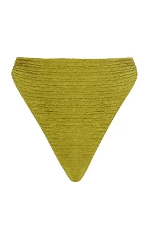 JUILLET Edie High-rise Bikini Bottoms - Green