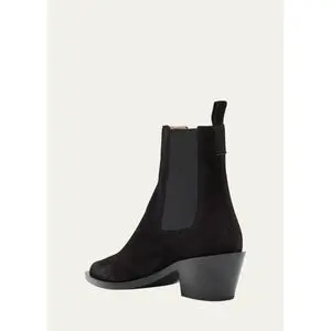 GIANVITO ROSSI Wylie Suede Chelsea Booties - Black