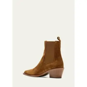 GIANVITO ROSSI Wylie Suede Chelsea Booties - Black