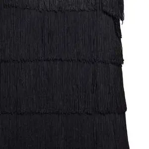 Norma Kamali Fringe Dress - Nero