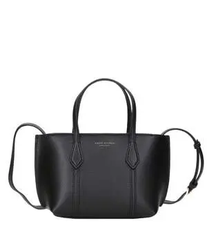 Tory Burch Hammered Leather Bag - Black