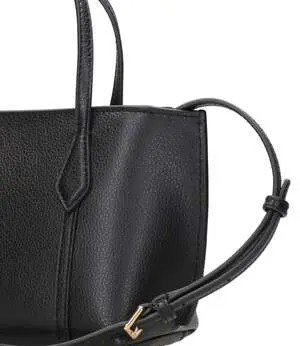 Tory Burch Hammered Leather Bag - Black