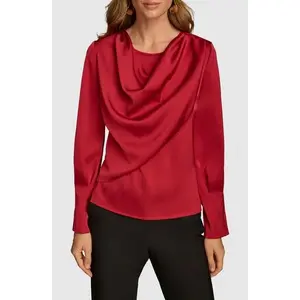 Donna Karan New York Satin Cowl Neck Top