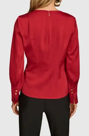 Donna Karan New York Satin Cowl Neck Top