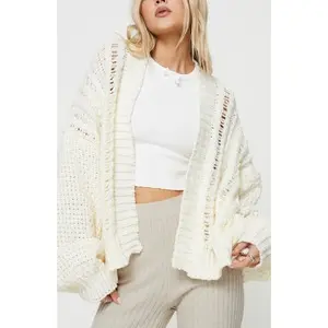 Princess Polly Abner Open Stitch Cardigan - Light Beige