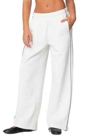 EDIKTED Piped Wide Leg Sweatpants