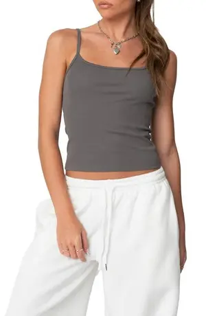 EDIKTED Deanna Cotton Tank - Gray
