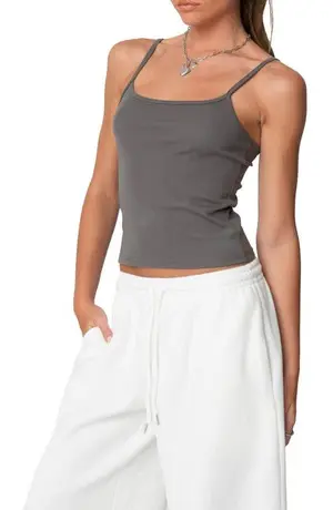 EDIKTED Deanna Cotton Tank - Gray