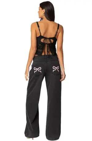 EDIKTED Gwyn Mixed Lace Tank