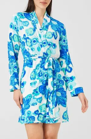 ALIVIA Joey Print Robe - Floral Pond Blue