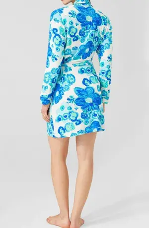 ALIVIA Joey Print Robe - Floral Pond Blue
