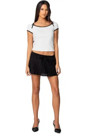 EDIKTED Rashelle Contrast Bow Top