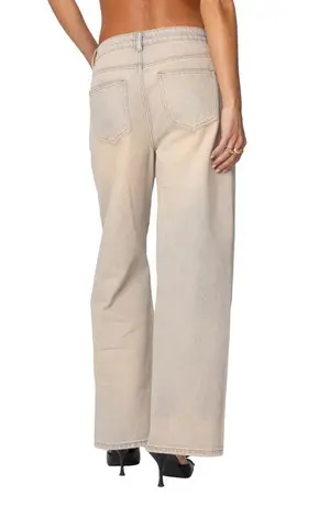 EDIKTED Low Rise Wide Leg Jeans