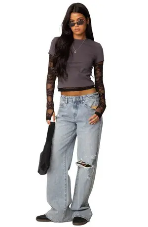 EDIKTED Adam Wide Leg Jeans