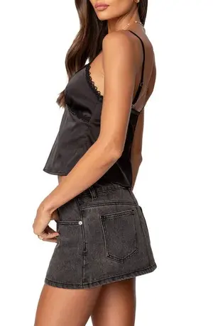 EDIKTED Imani Satin Camisole - Black